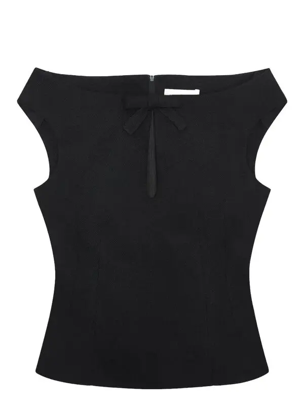 SHUSHU/TONG Bow-embellished Blouse - Black