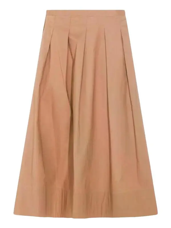 NINE:INTHE:MORNING Pleated Midi Skirt - Orange