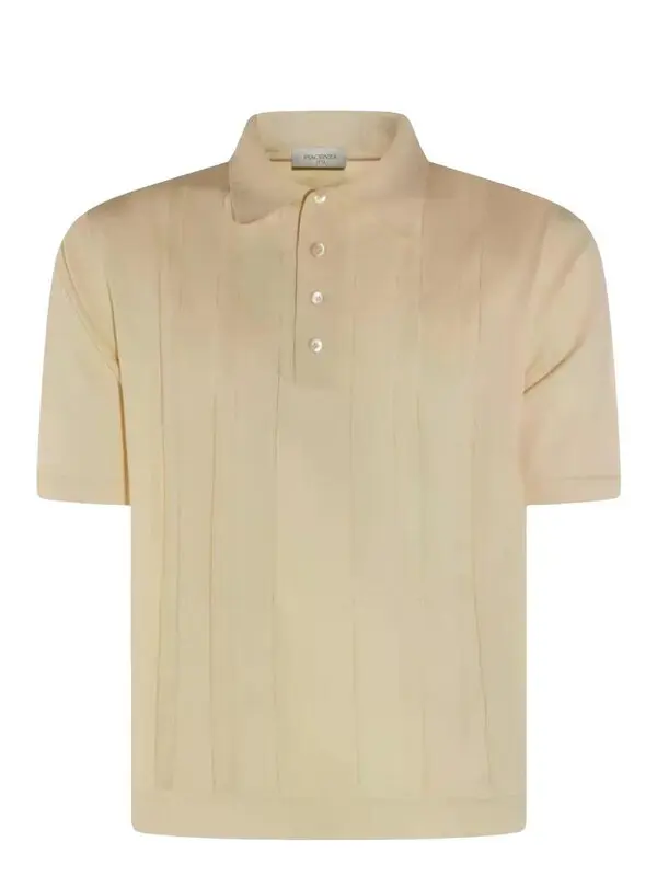 PIACENZA CASHMERE 1733 Vertical-stripe Polo Shirt - Neutrals