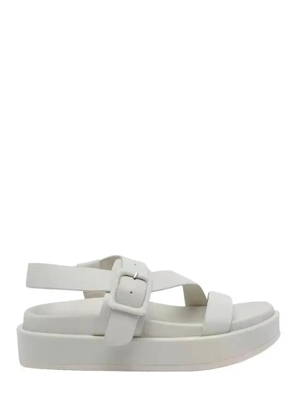 PALOMA BARCELO Buckle Fastening Round-toe Sandals - White