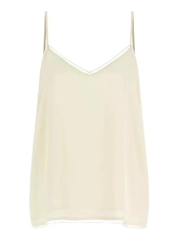 Fabiana Filippi Sleeveless V-neck Top - Neutrals