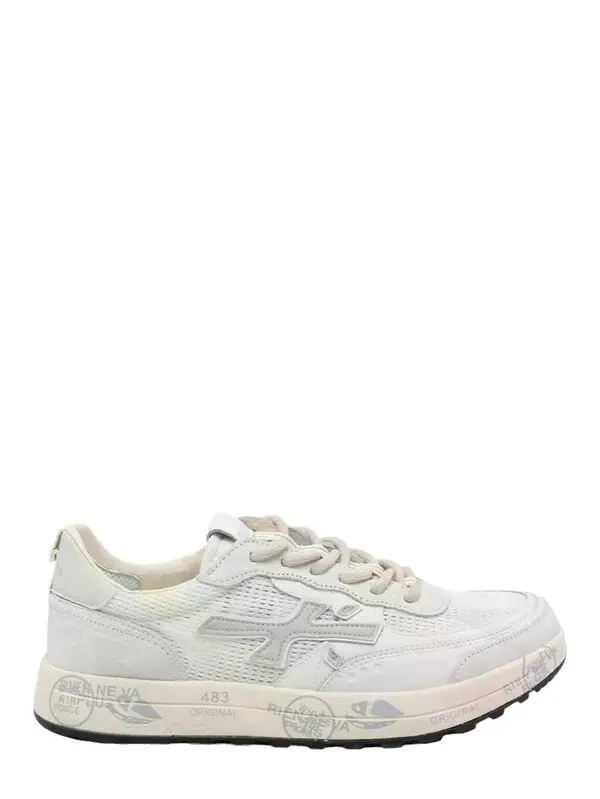 Premiata Nous Perforated Logo Sneakers - White