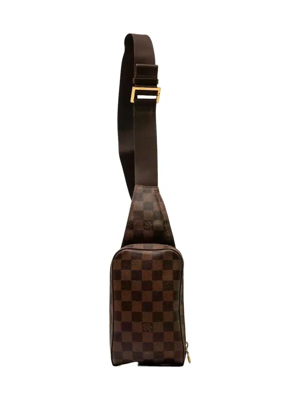 LOUIS VUITTON 2008 Damier Ebene Geronimos Crossbody Bag - Brown
