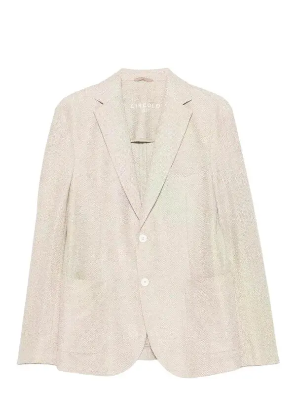 CIRCOLO 1901 Button Linen Jacket - Neutrals