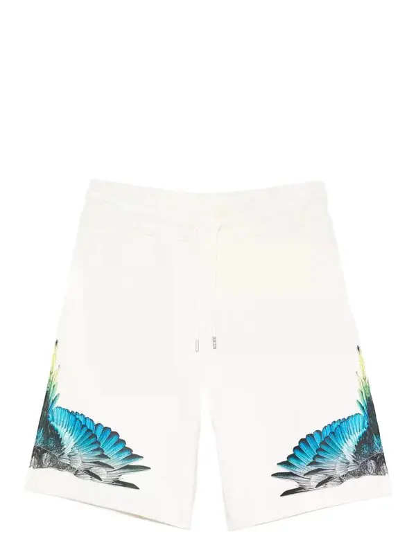COUNTY OF MILAN Wings Print Shorts - Neutrals
