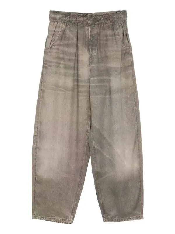 DEHA Elasticated-waist Trousers - Grey