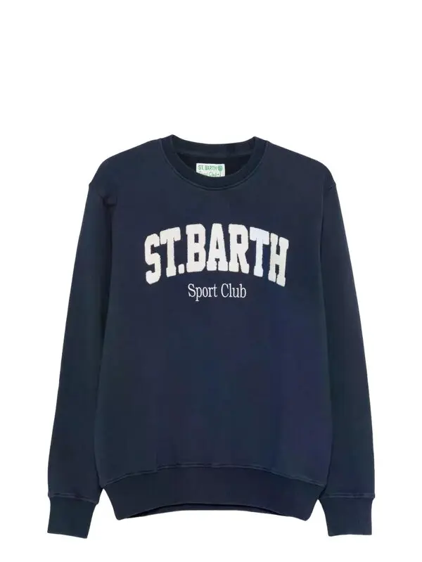 MC2 SAINT BARTH Lettering Crewneck Sweatshirt - Blue
