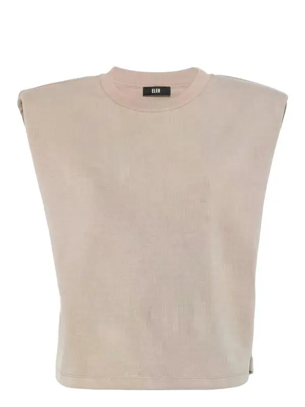 ELEH Padded Shoulders Top - Neutrals