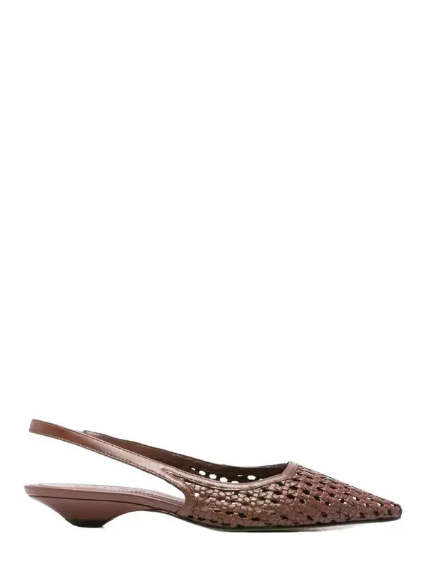 AUGUSTA Woven Harper Pumps - Brown