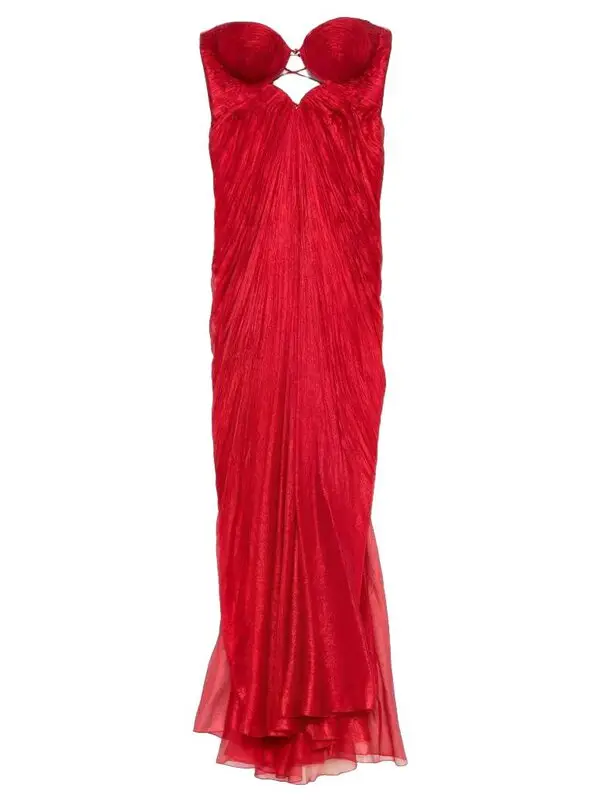 MARIA LUCIA HOHAN Julieta Draped Dress - Red