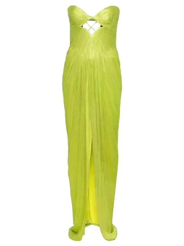 MARIA LUCIA HOHAN Stephanie Strapless Cut-out Gown - Green