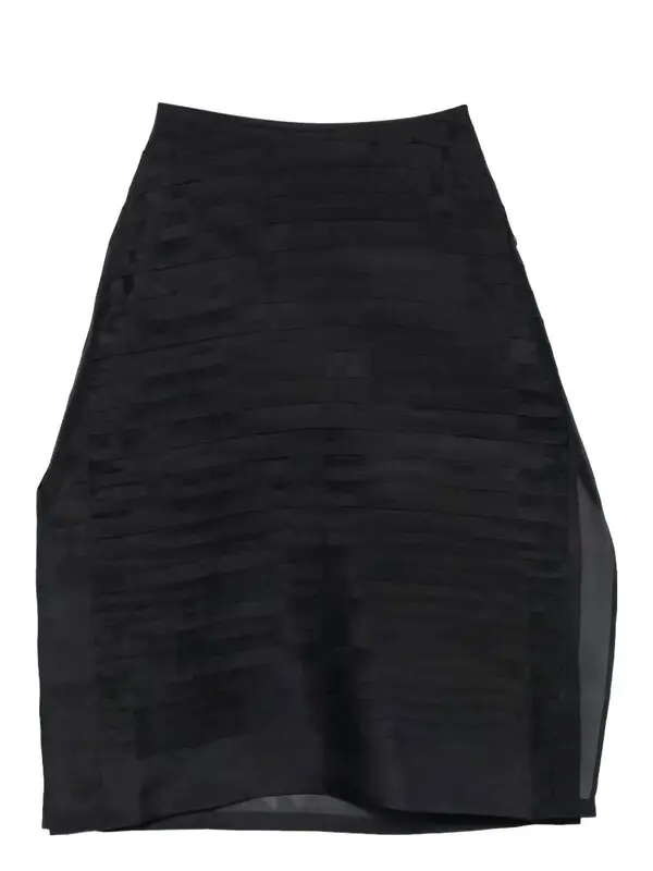 Christian Wijnants Pleated A-line Midi Skirt - Black