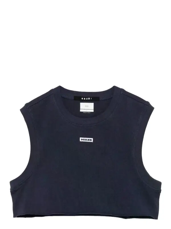 Ksubi Cropped Tank Top - Blue
