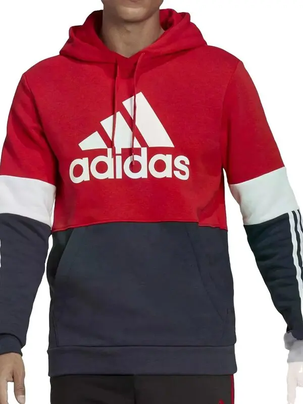 Adidas Colour-block Hoodie - Red