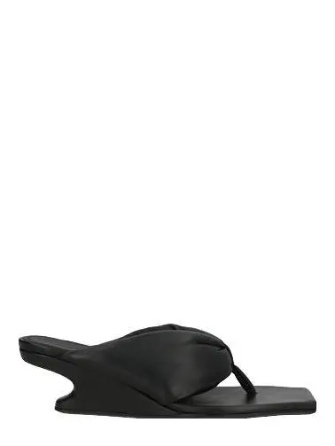 Rick Owens Thong Wedge Sandals - Black