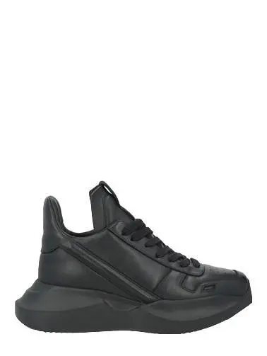 Rick Owens Leather Chunky Sole Sneakers - Black
