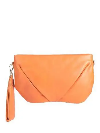 GIANNI CHIARINI Leather Clutch With Detachable Straps - Orange
