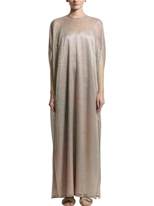 Peserico Sheer Maxi Dress - Neutrals