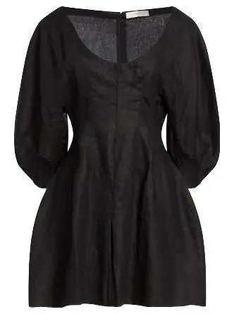 Faithfull The Brand Mini Linen Dress - Black