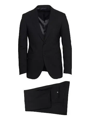TOMBOLINI Suit Size Virgin Wool, Elastane - Black