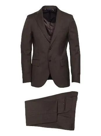 TOMBOLINI Suit Dark Size Virgin Wool - Brown