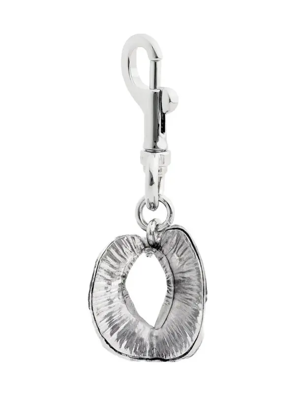Rabanne Peach Pendant Bag Charm - Silver