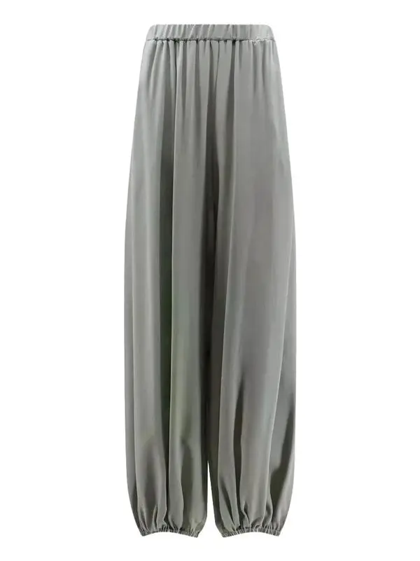 ALYSI Silk Palazzo Trousers - Grey
