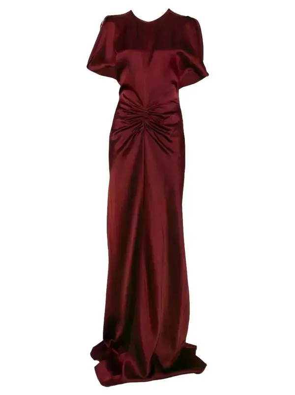 Victoria Beckham Gathered Maxi Dress - Red