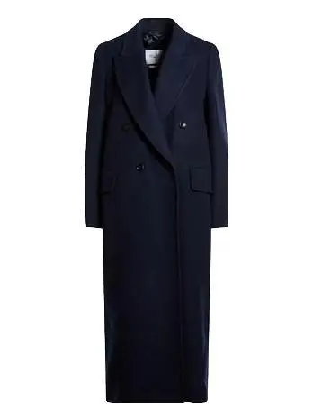 Max Mara Coat In Virgin Wool And Cashmere - Navy