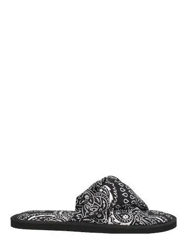 ARIZONA LOVE X Véronika Loubry Paisley Print Slide Sandals - Black