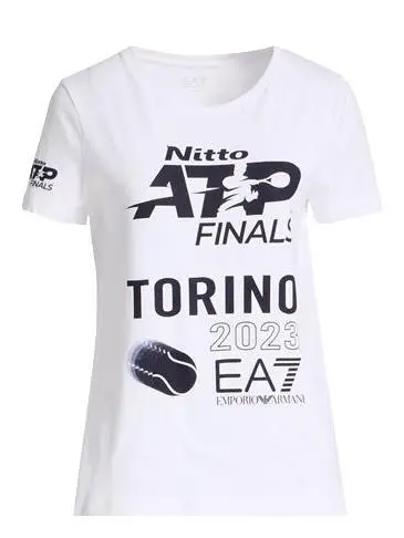 EA7 Printed Cotton T-shirt - White