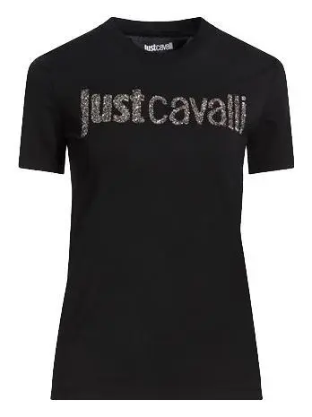 Just Cavalli T-shirt With Appliqués - Black