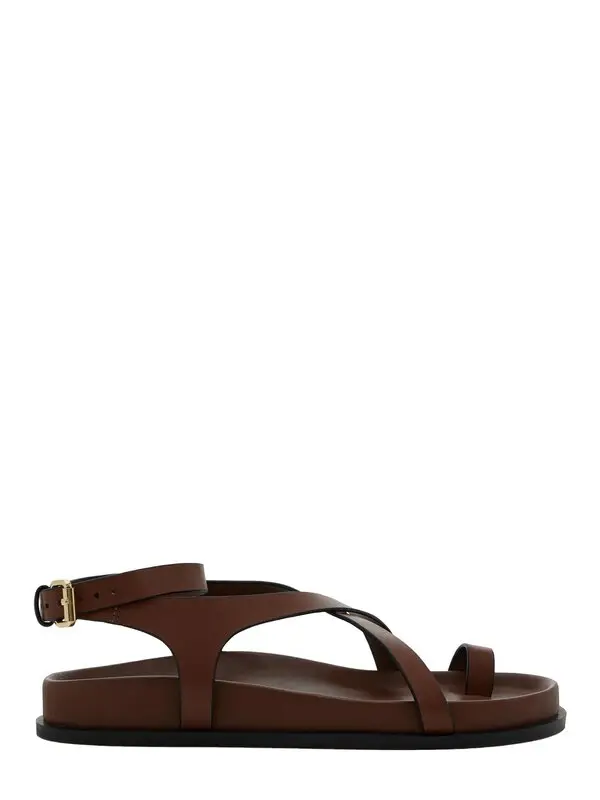 A.emery Jalen Slim Leather Sandals - Brown