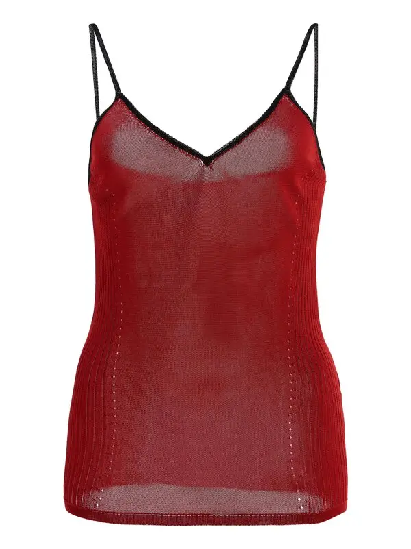 HIGH SPORT Tyler Knit Camisole Top - Red