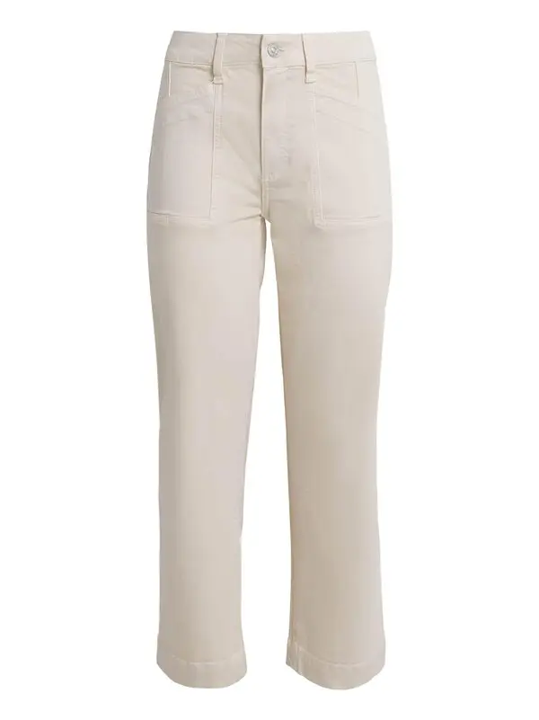 Paige Quincy Ankle Straight Jeans - Ivory