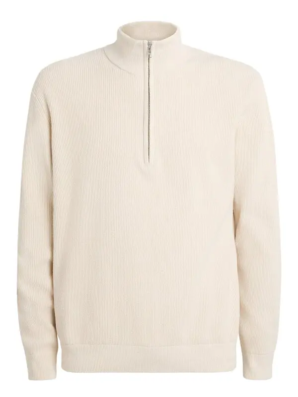 Nn07 Danny Quarter-zip Sweater - White