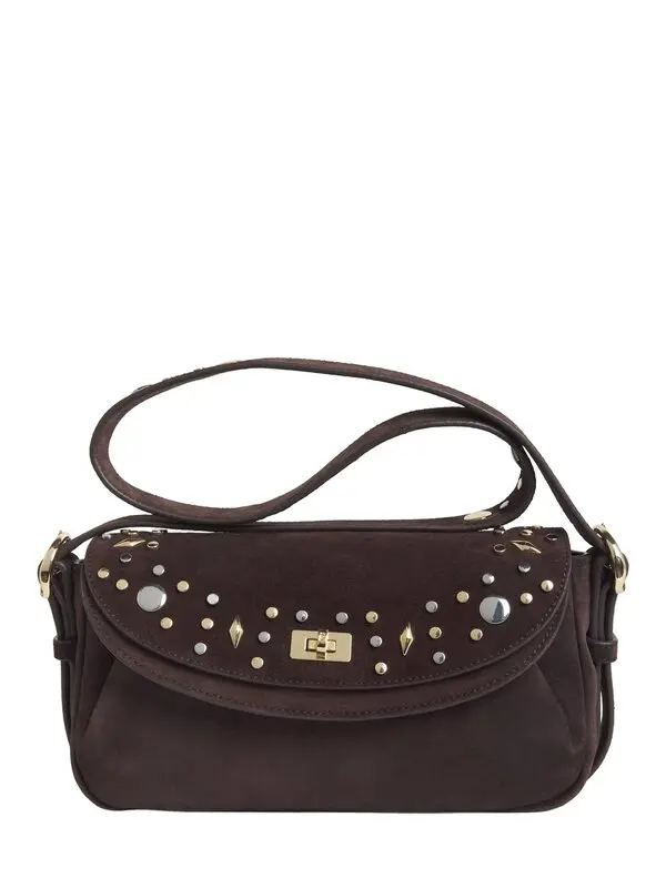 Sandro Suede Le Mambo Janys Shoulder Bag - Brown