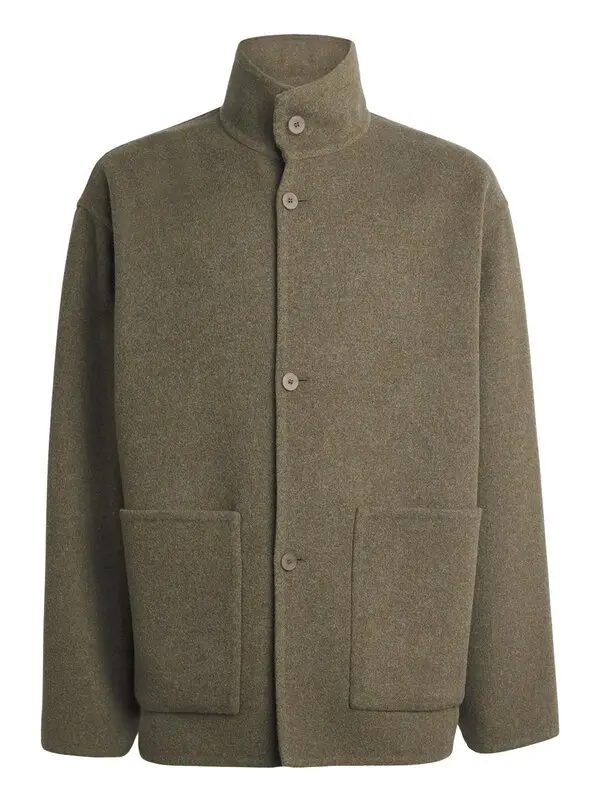 Fear Of God Virgin Wool Overcoat - Green