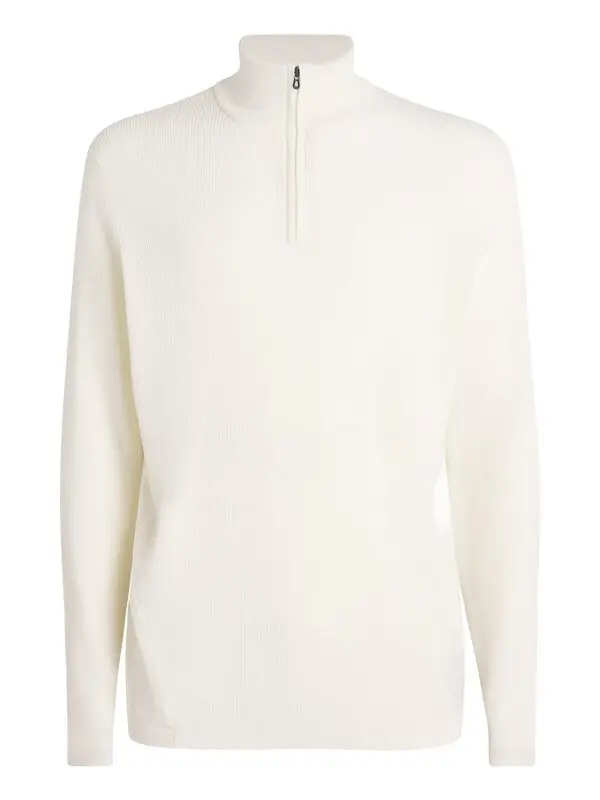 Sease Virgin Wool Quarter-zip Sweatshirt - White
