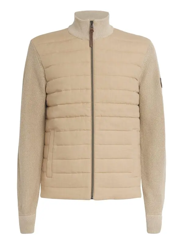 Polo Ralph Lauren Linen Padded Hybrid Cardigan - Beige
