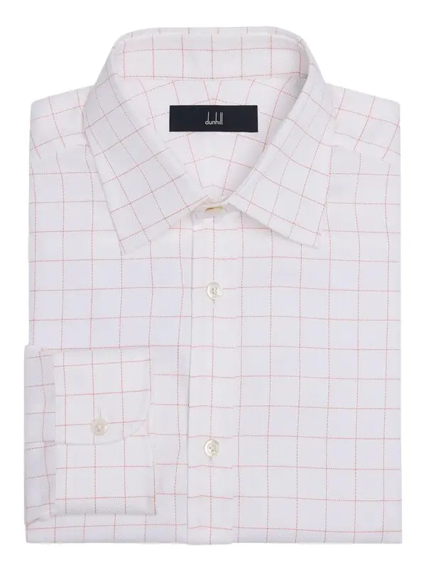 Dunhill Cotton Check Shirt - Orange
