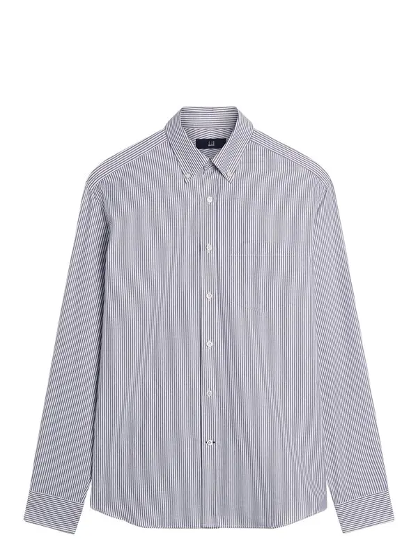 Dunhill Cotton-cashmere Stripe Shirt - Brown