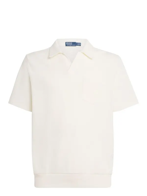 Polo Ralph Lauren Cotton Honeycomb Mesh Polo Shirt - Ivory