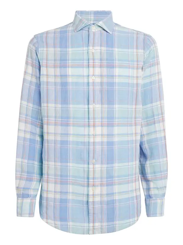 Polo Ralph Lauren Linen Check Shirt - Blue