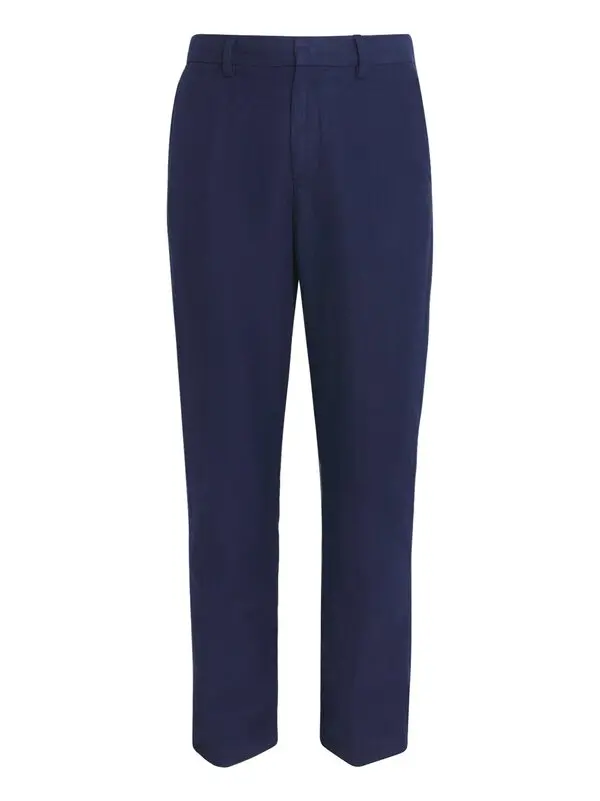 Polo Ralph Lauren Linen-cotton Straight Trousers - Navy