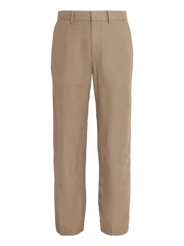Polo Ralph Lauren Linen-cotton Straight Trousers - Green