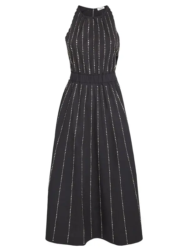 Sandro Embellished Maxi Dress - Black