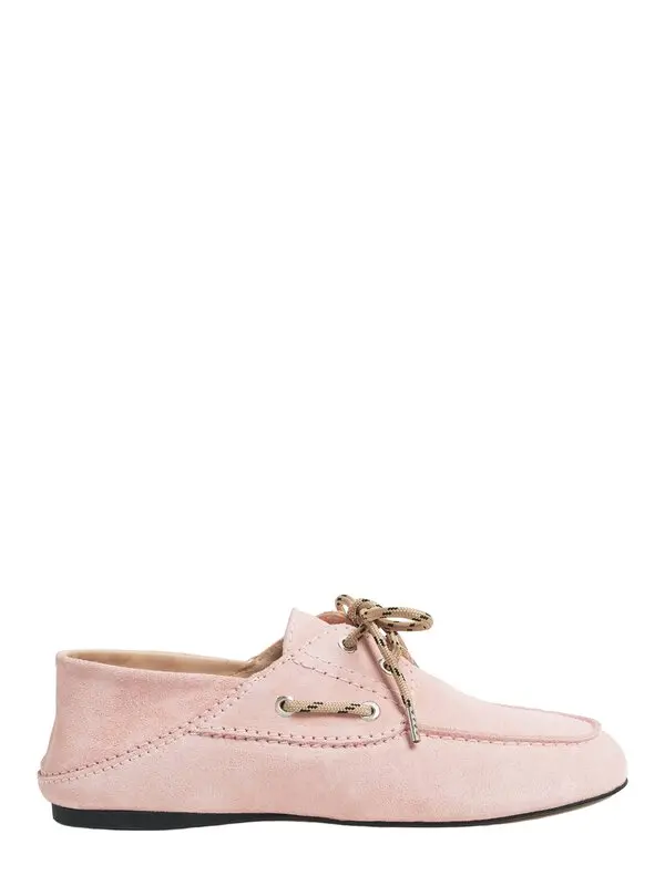 Sandro Suede Boat Shoes - Pink