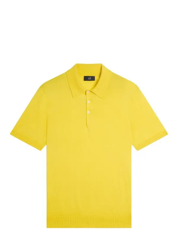 Dunhill Cotton-mulberry Silk Polo Shirt - Yellow