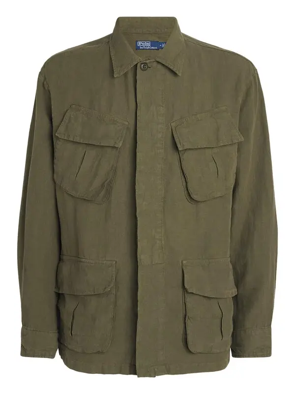 Polo Ralph Lauren Linen Utility Overshirt - Green